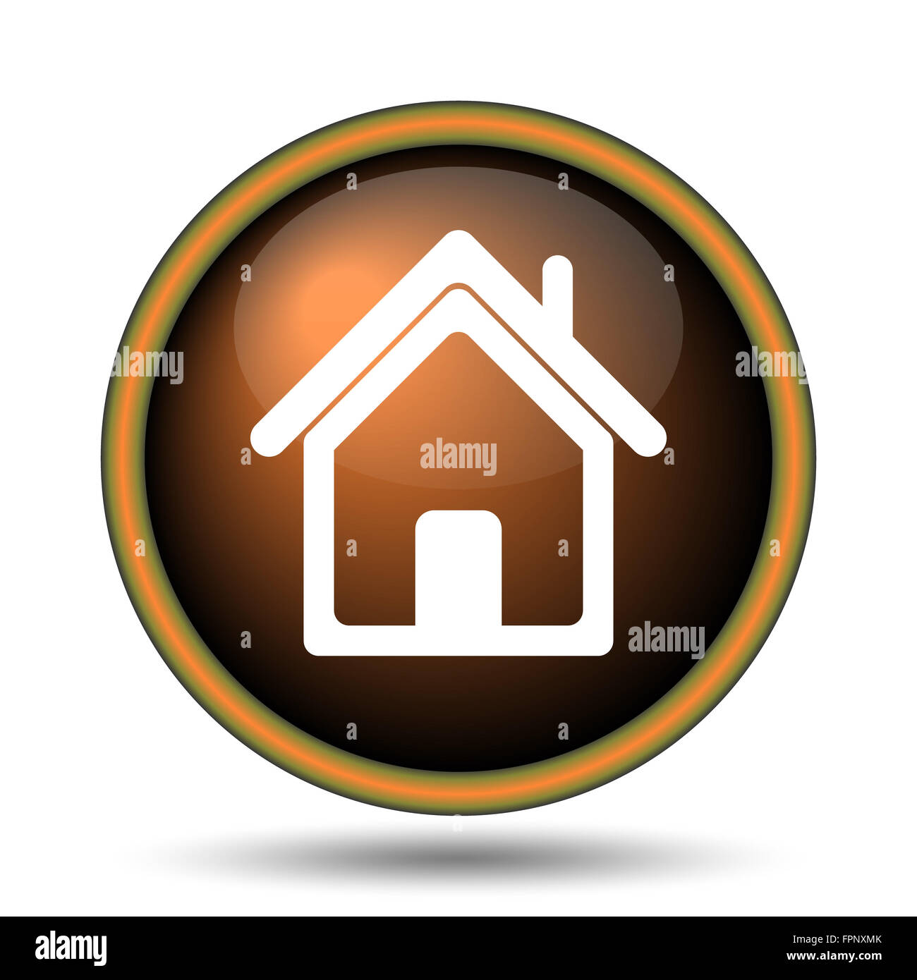 Home icon. Internet button on white background Stock Photo - Alamy
