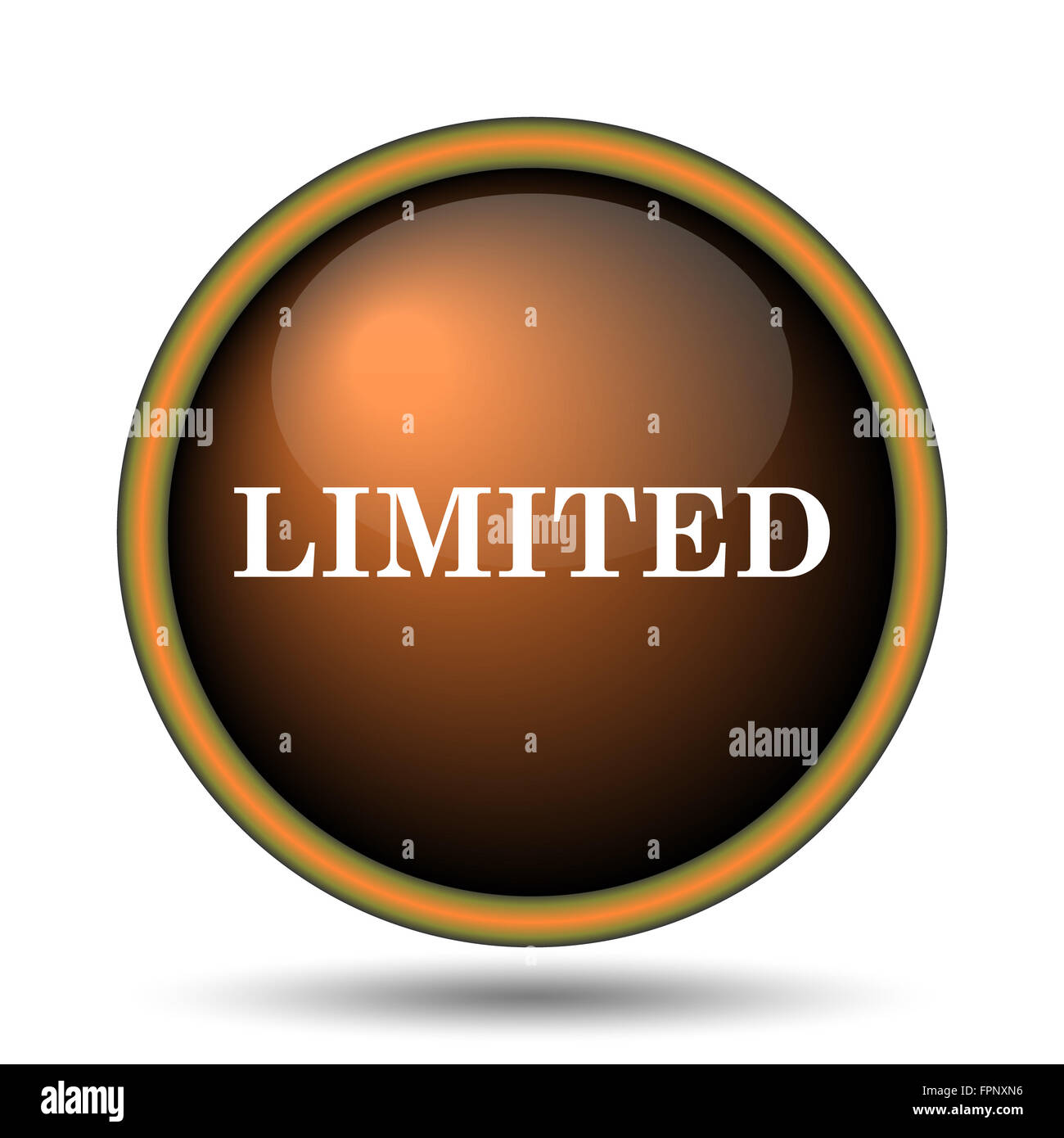 Limited icon. Internet button on white background Stock Photo - Alamy