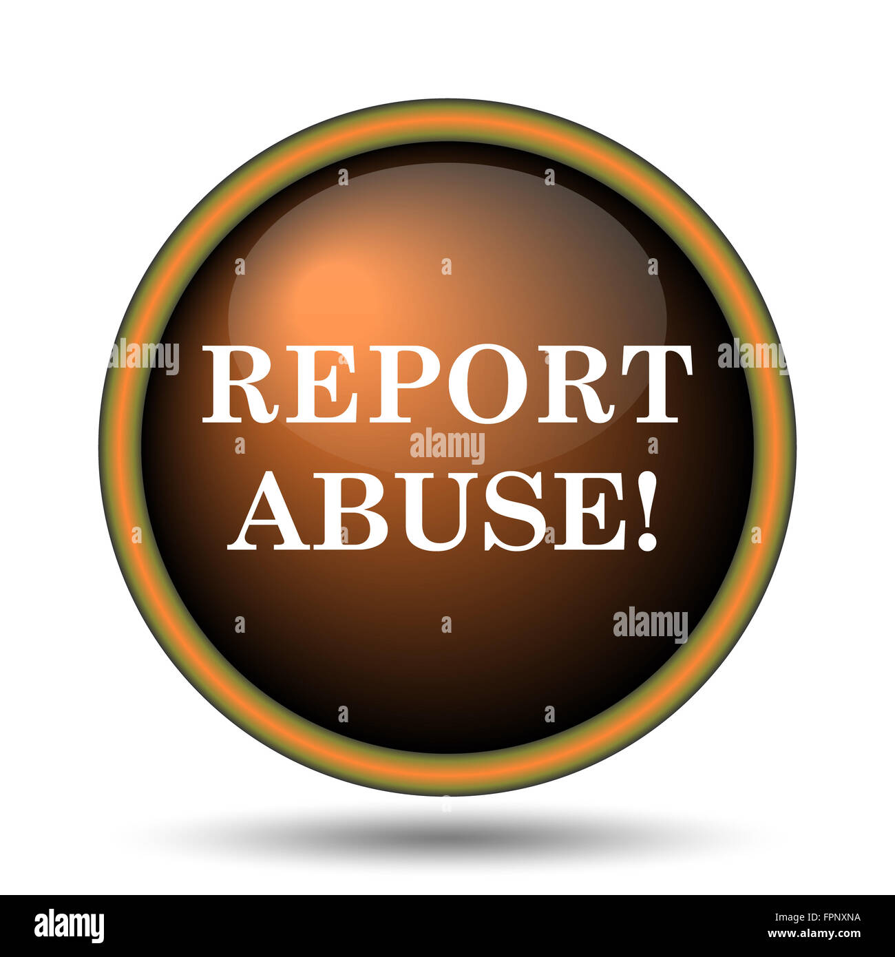 Report abuse icon. Internet button on white background Stock Photo - Alamy