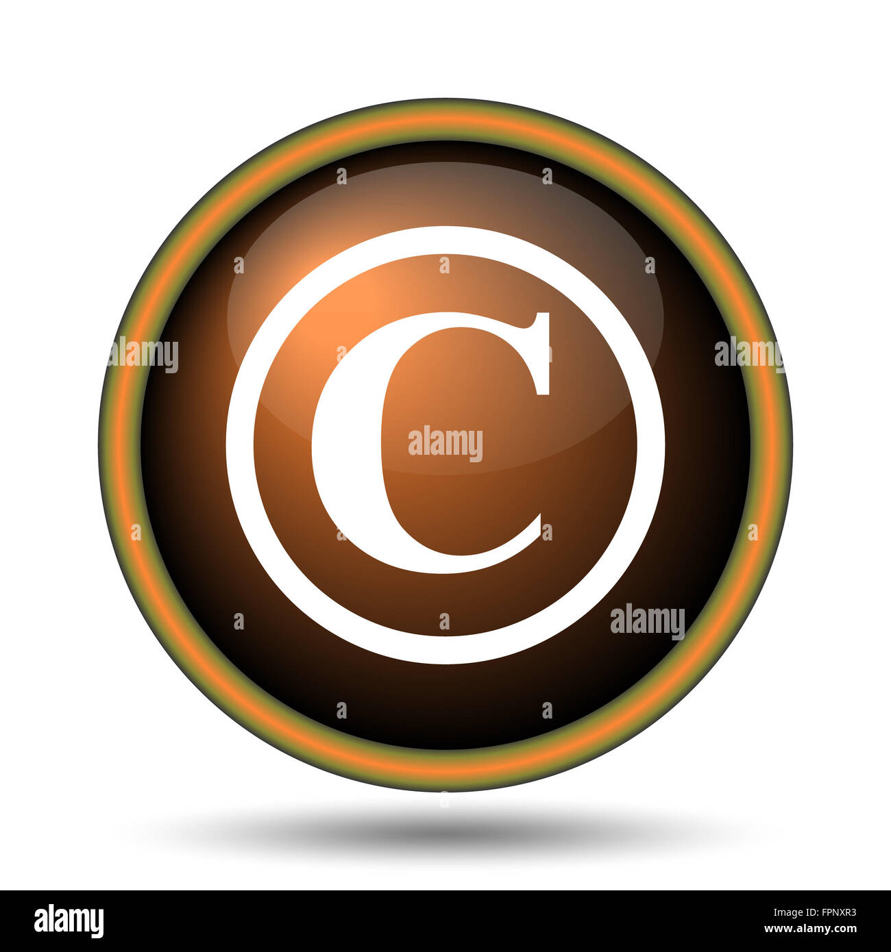 Copyright icon. Internet button on white background Stock Photo - Alamy