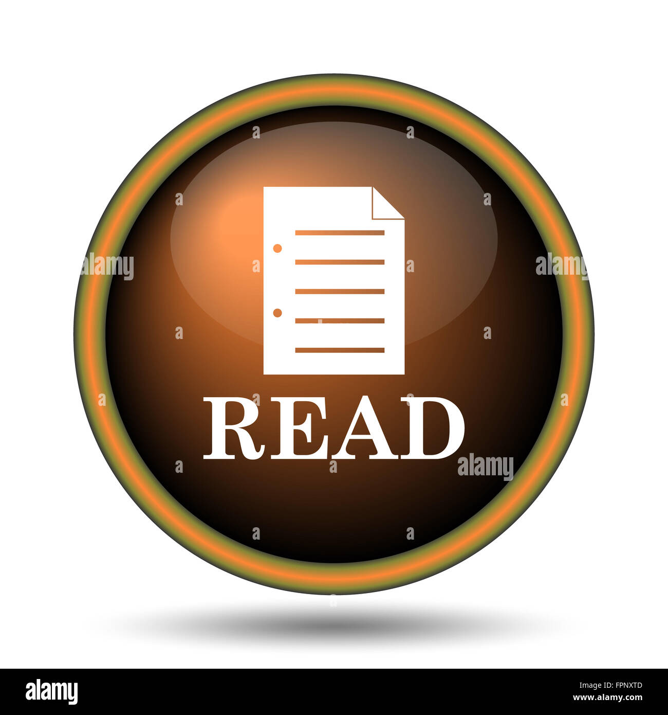 Read icon. Internet button on white background Stock Photo - Alamy