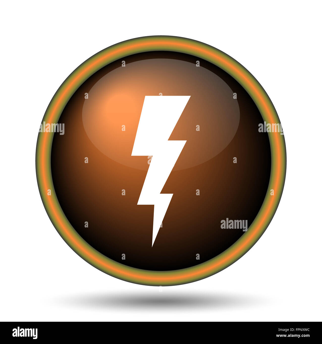 Lightning icon. Internet button on white background Stock Photo - Alamy