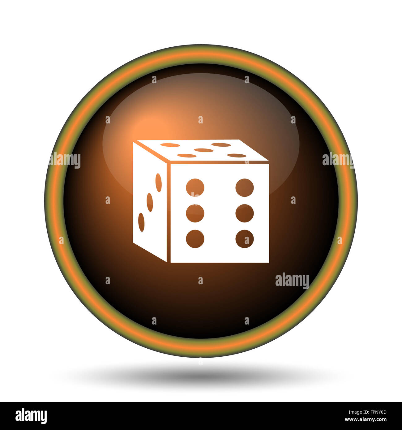 Dice icon. Internet button on white background Stock Photo - Alamy