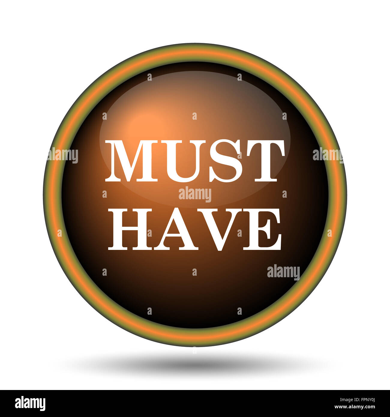 Must have icon. Internet button on white background Stock Photo - Alamy