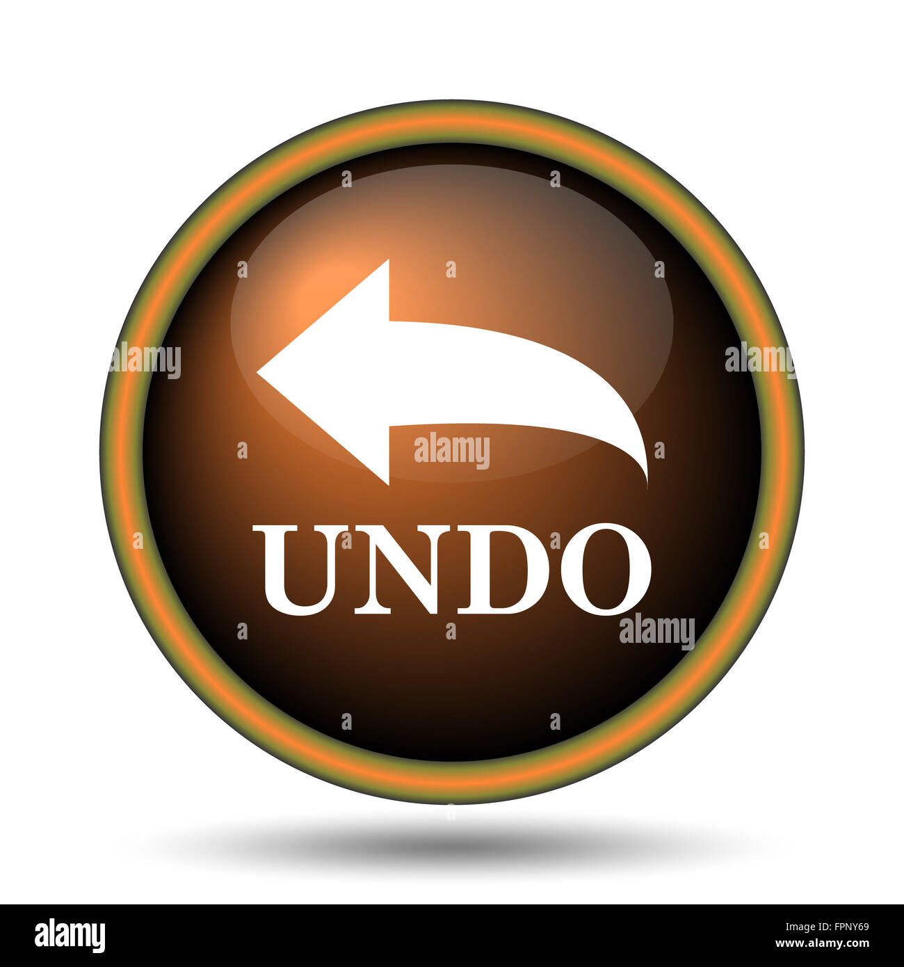 Undo icon. Internet button on white background Stock Photo - Alamy