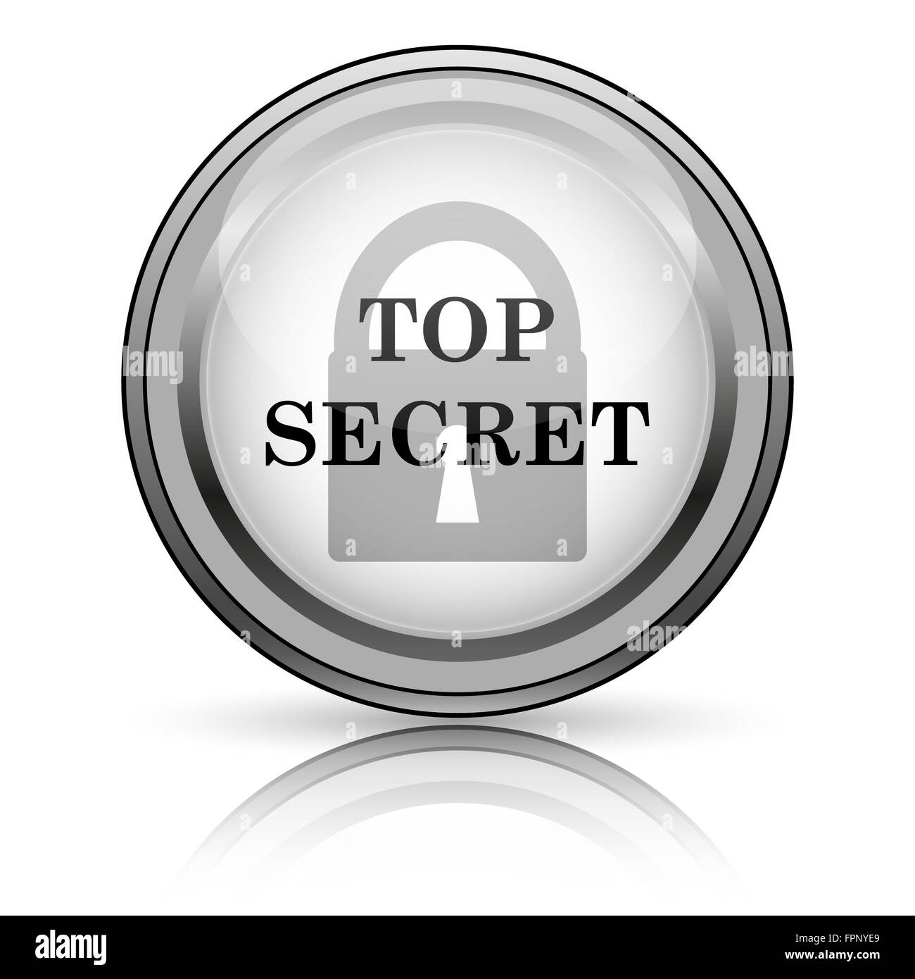 Top secret icon. Internet button on white background Stock Photo - Alamy