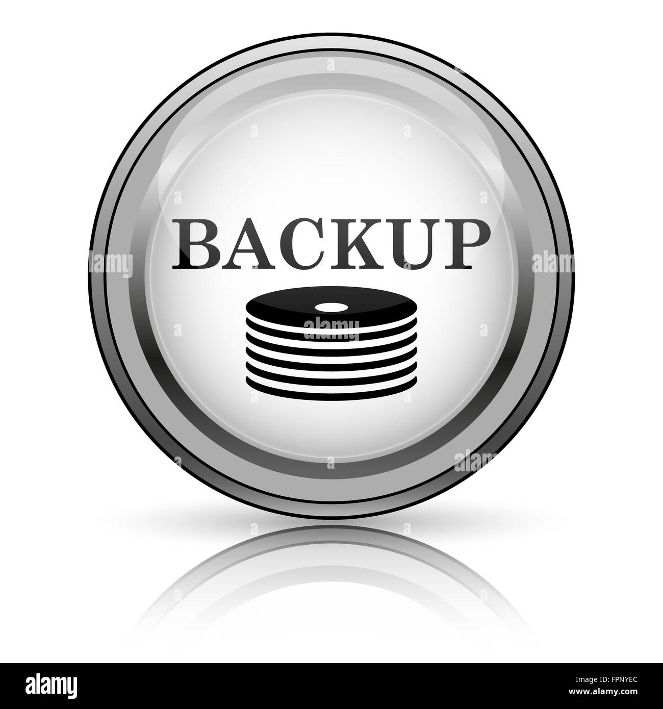 Back-up icon. Internet button on white background Stock Photo - Alamy