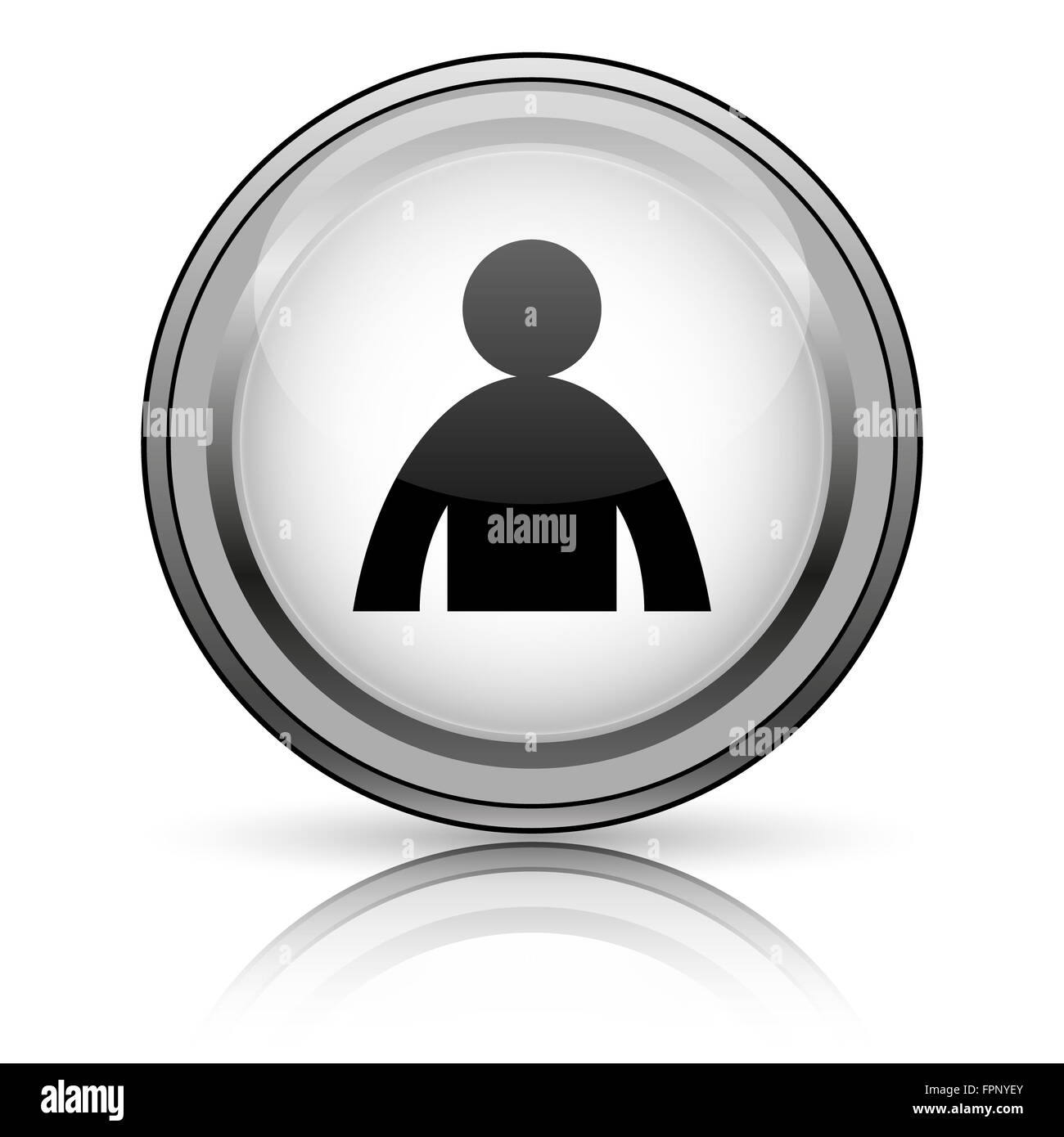 User profile icon. Internet button on white background Stock Photo - Alamy