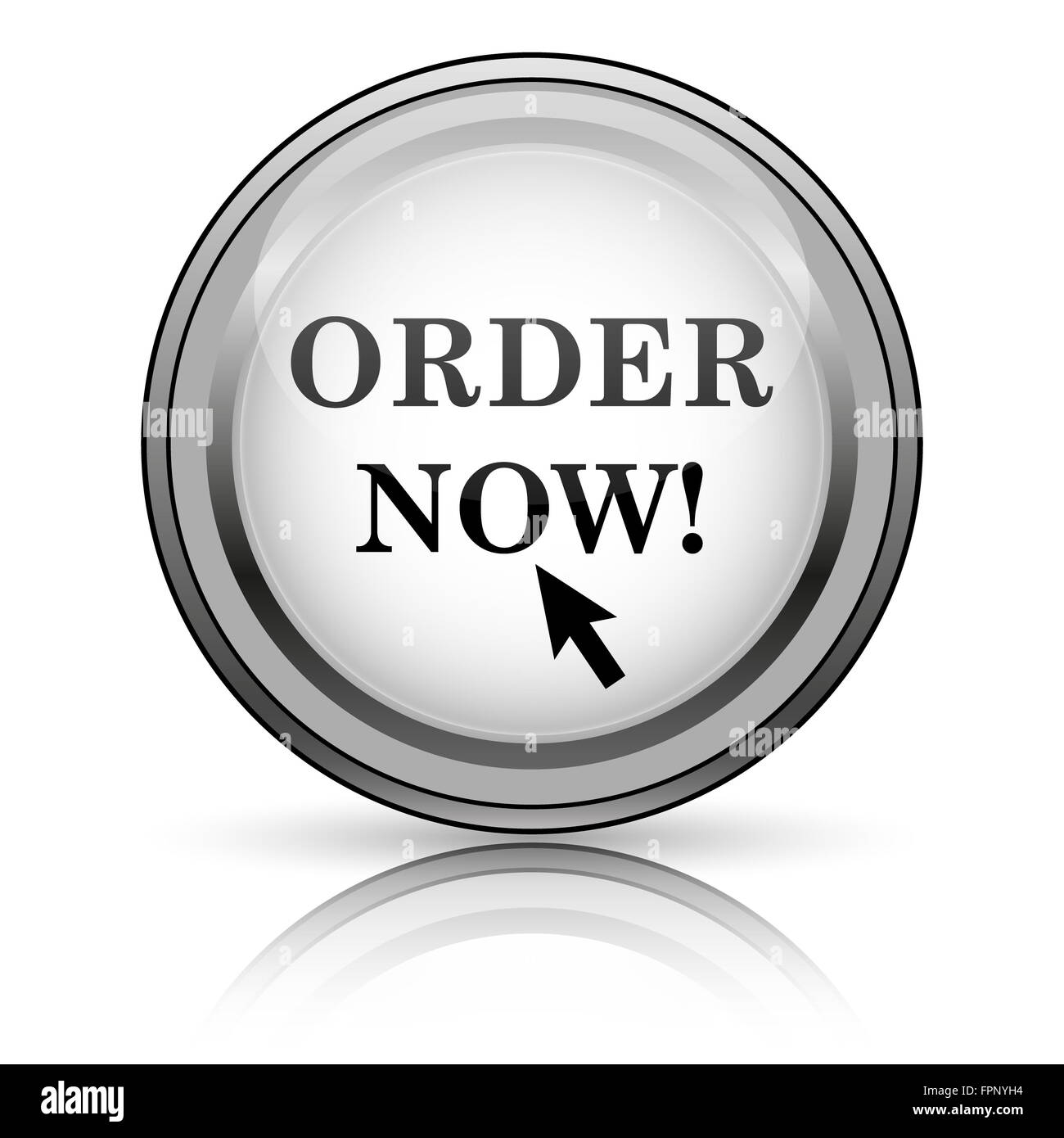 Order now icon. Internet button on white background Stock Photo - Alamy
