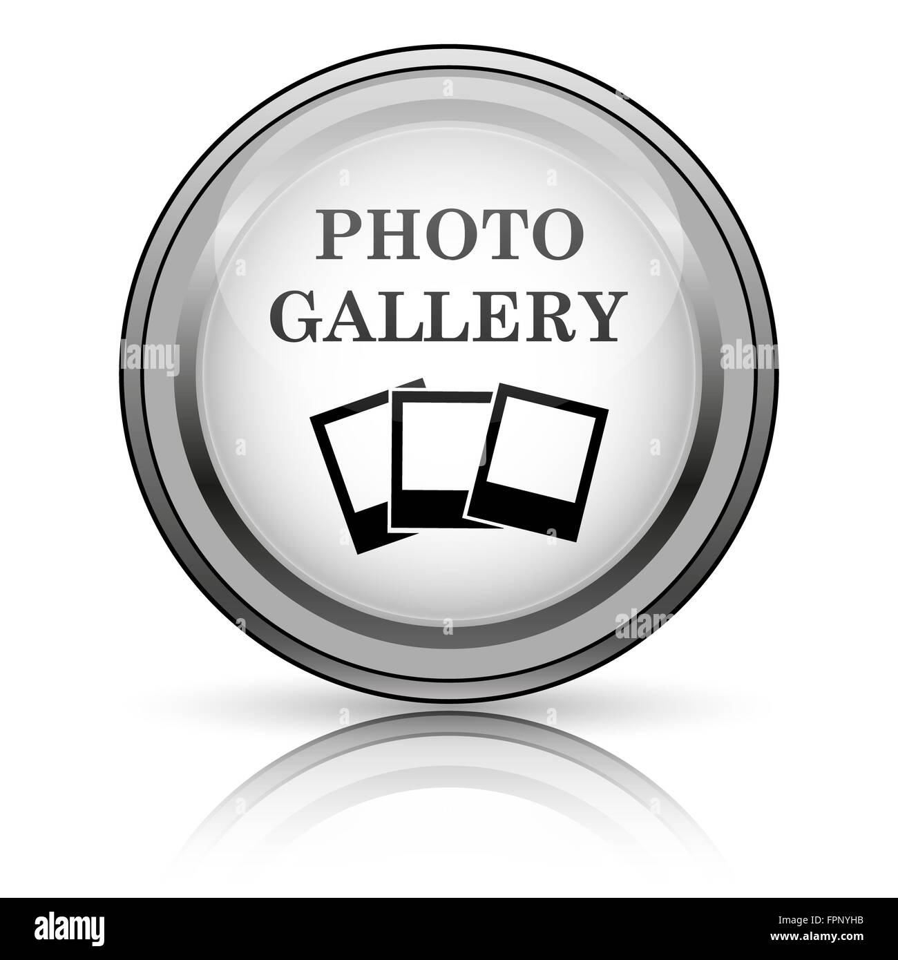 Photo gallery icon. Internet button on white background Stock Photo - Alamy