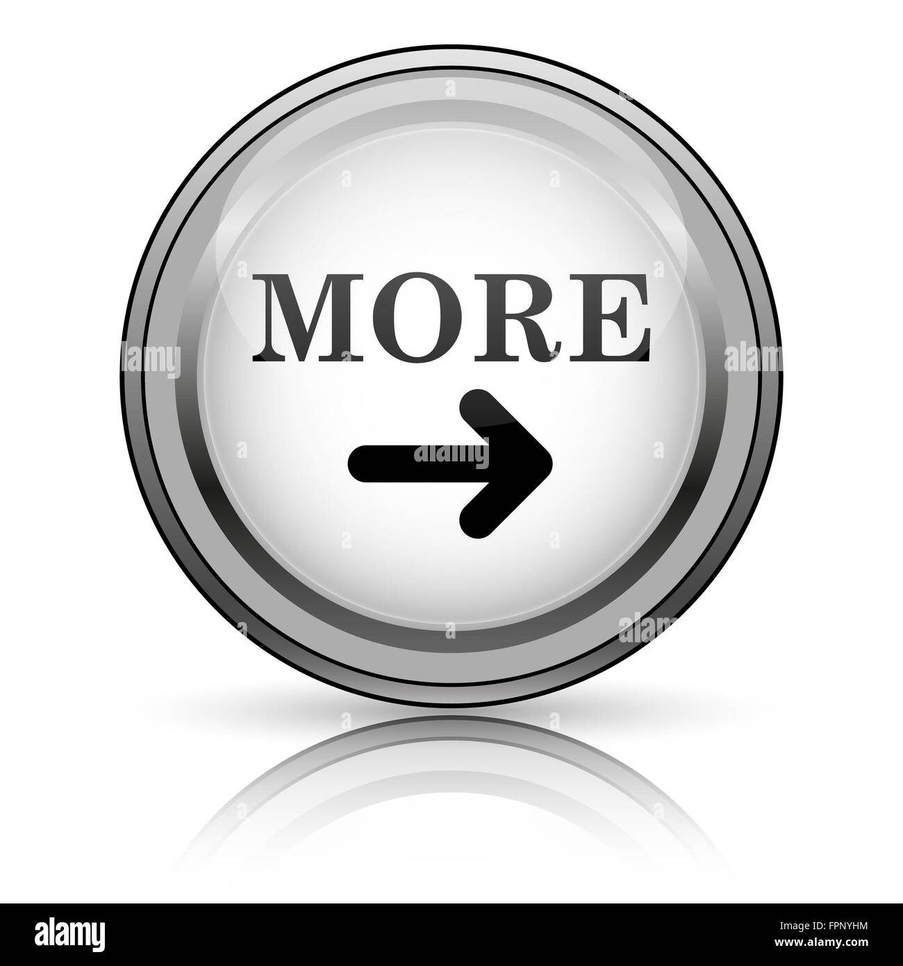 More icon. Internet button on white background Stock Photo - Alamy