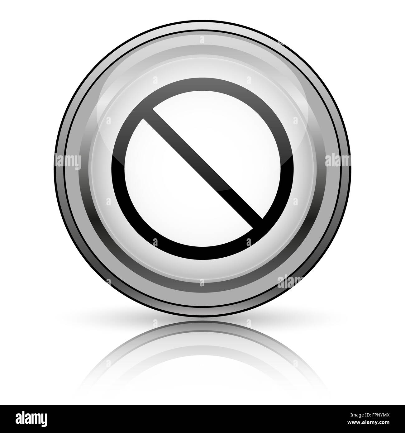 Forbidden icon. Internet button on white background Stock Photo - Alamy