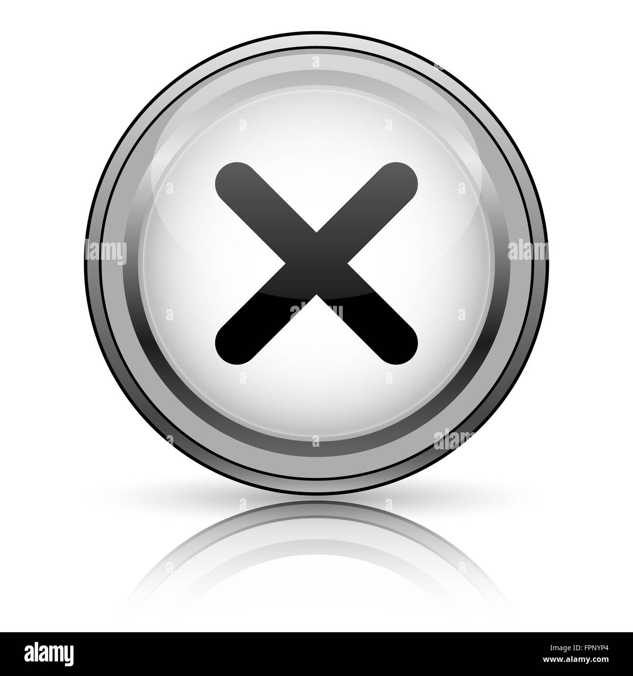 X close icon. Internet button on white background Stock Photo - Alamy