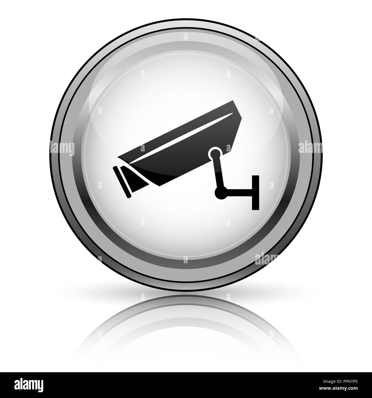 Surveillance camera icon. Internet button on white background Stock ...