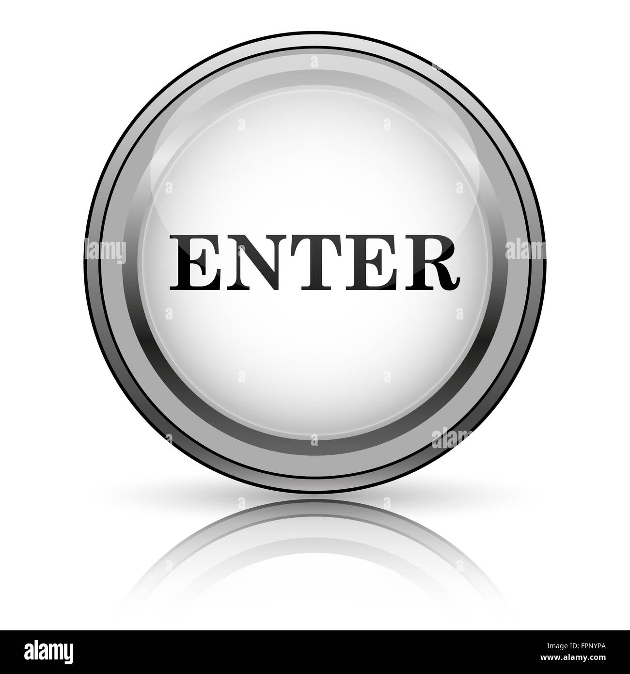 Enter icon. Internet button on white background Stock Photo - Alamy