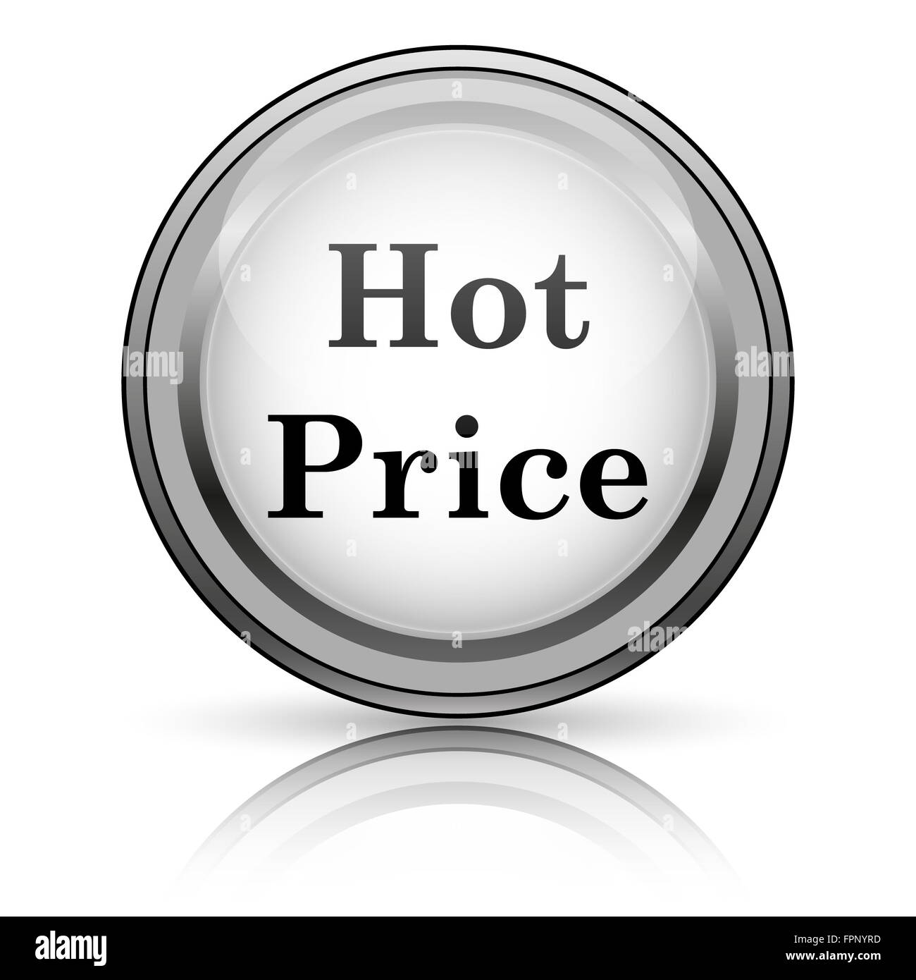 Hot price icon. Internet button on white background Stock Photo - Alamy