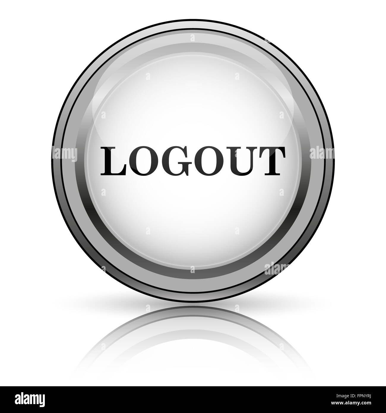 Logout icon. Internet button on white background Stock Photo - Alamy