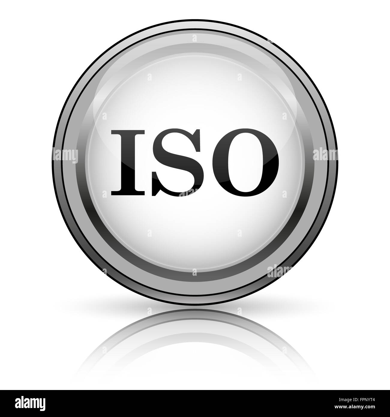 ISO icon. Internet button on white background Stock Photo - Alamy