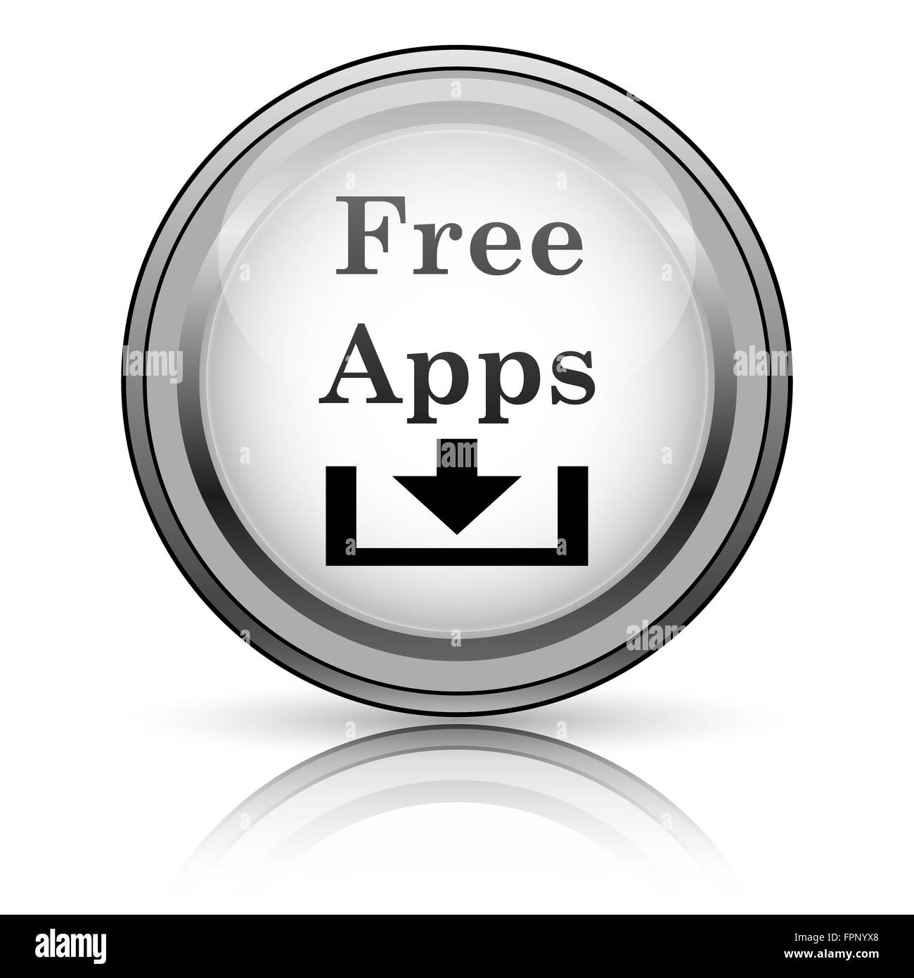 Free apps icon. Internet button on white background Stock Photo - Alamy