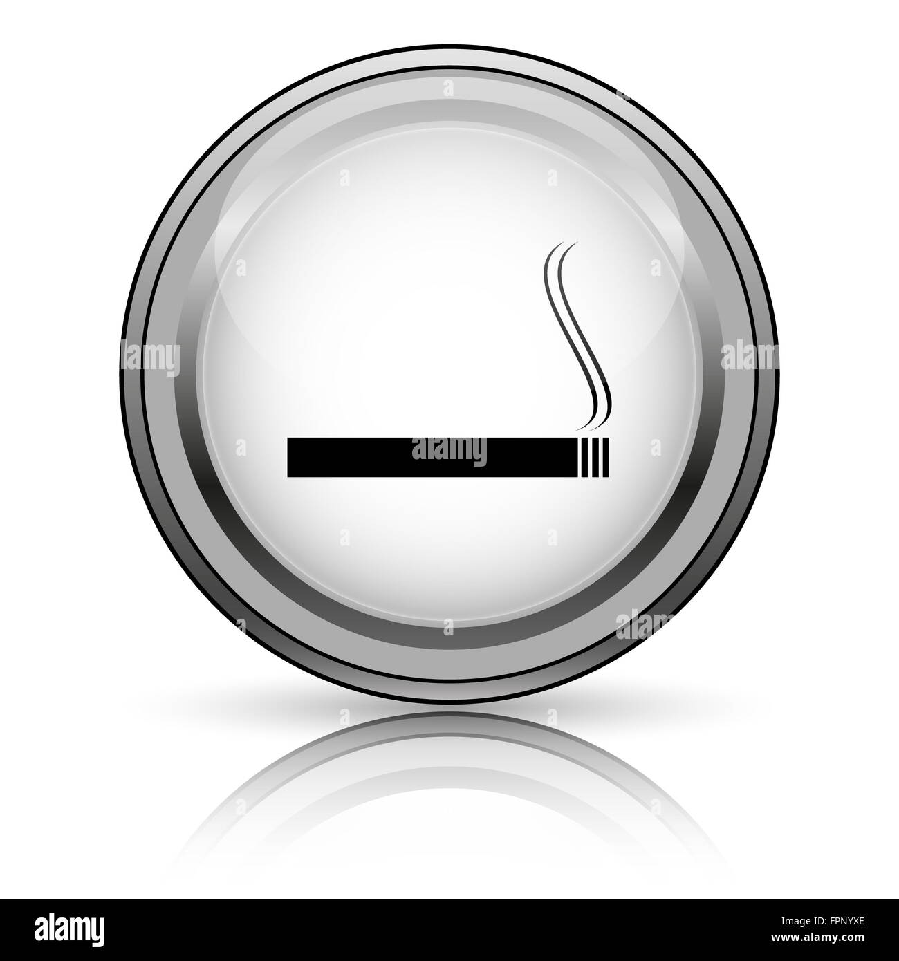 Cigarette icon. Internet button on white background Stock Photo - Alamy