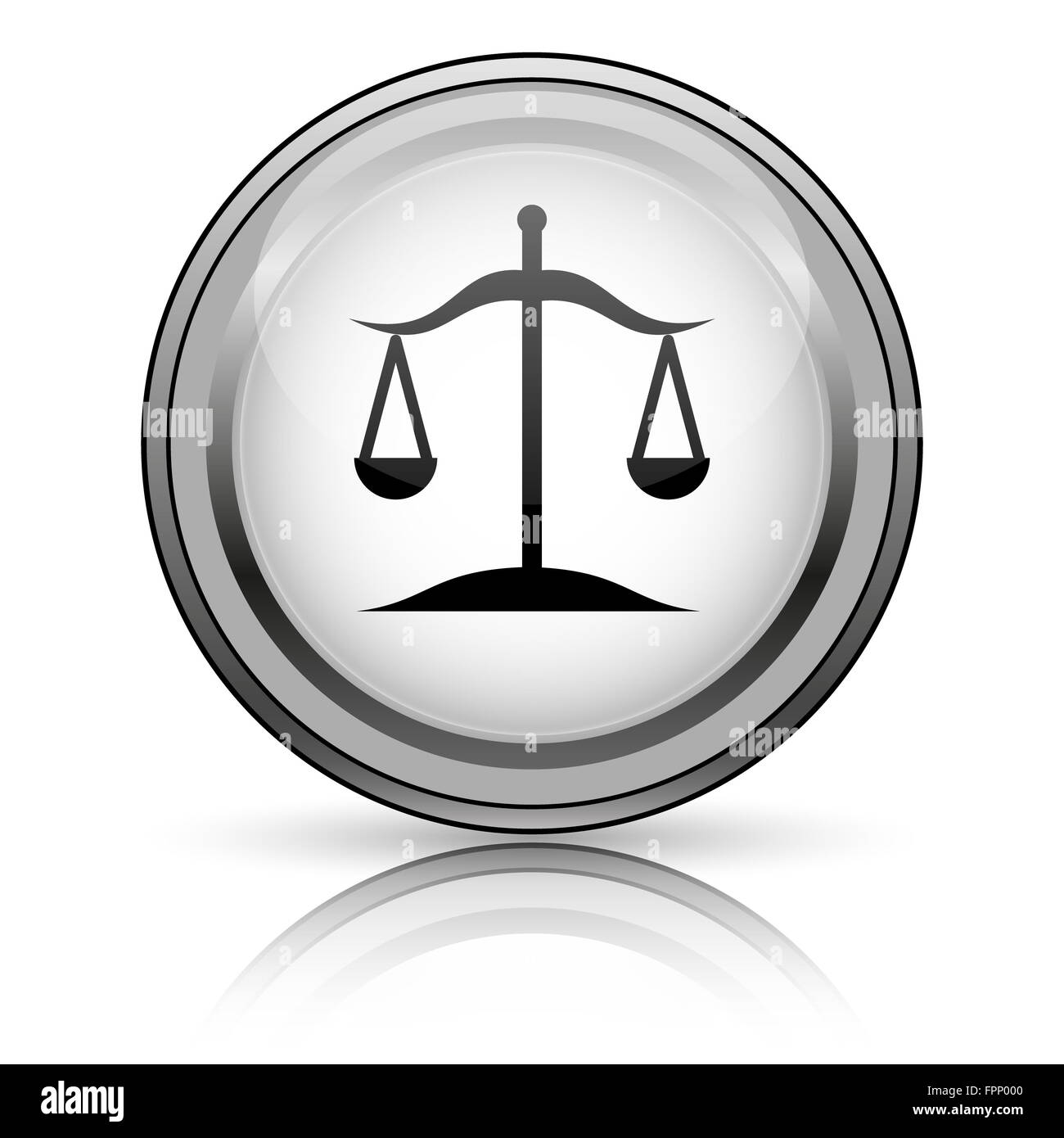 Balance icon. Internet button on white background Stock Photo - Alamy