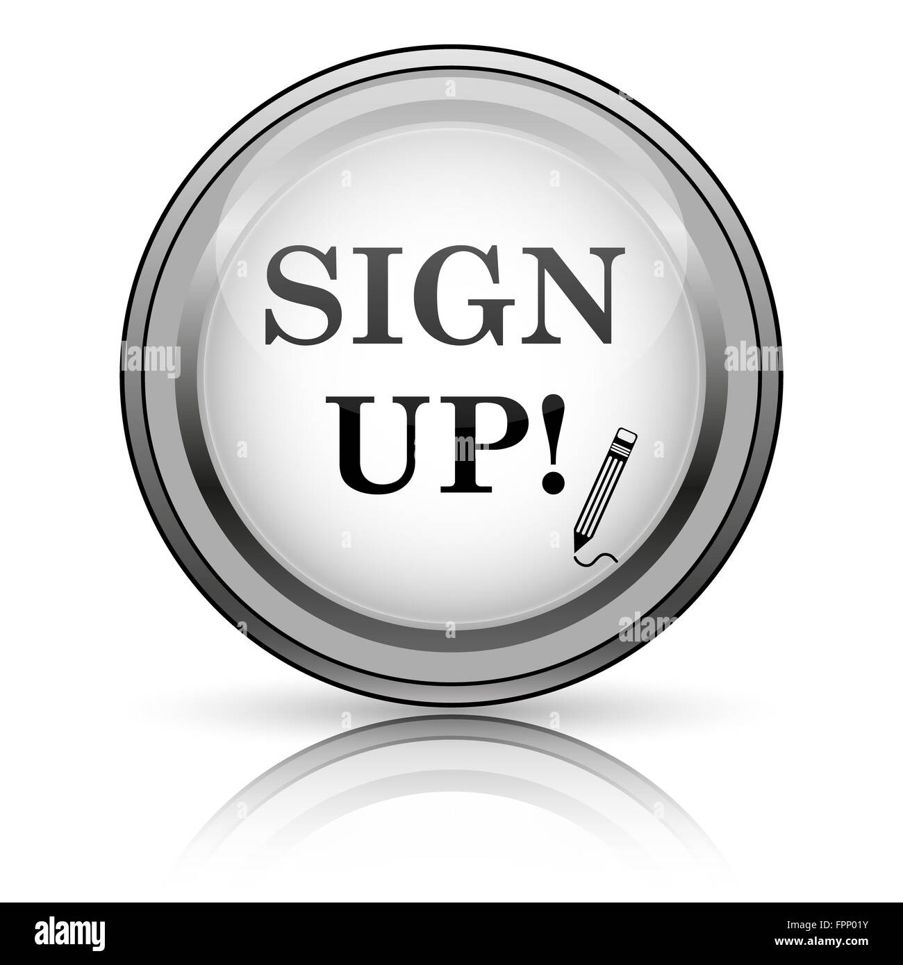 Sign up icon. Internet button on white background Stock Photo - Alamy
