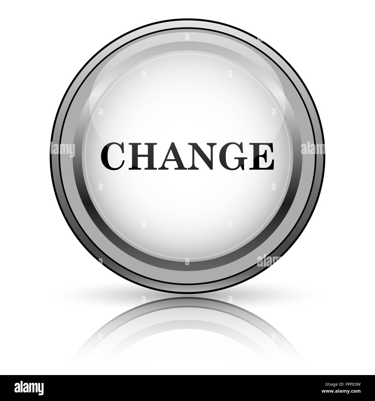 Change icon. Internet button on white background Stock Photo - Alamy