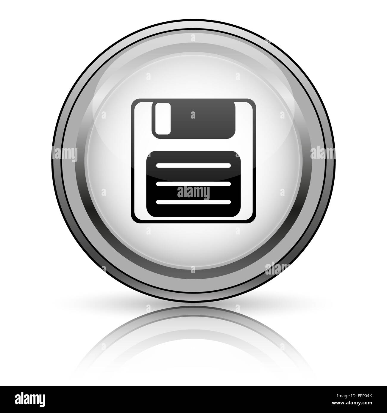 Save icon. Internet button on white background Stock Photo - Alamy