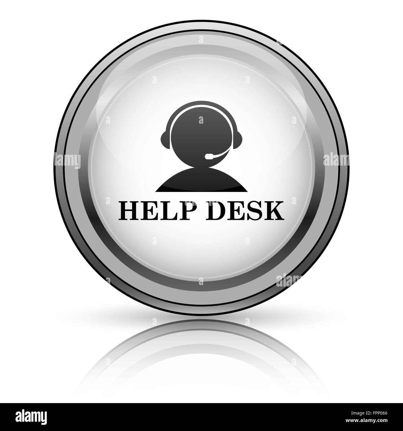 Helpdesk icon. Internet button on white background Stock Photo - Alamy