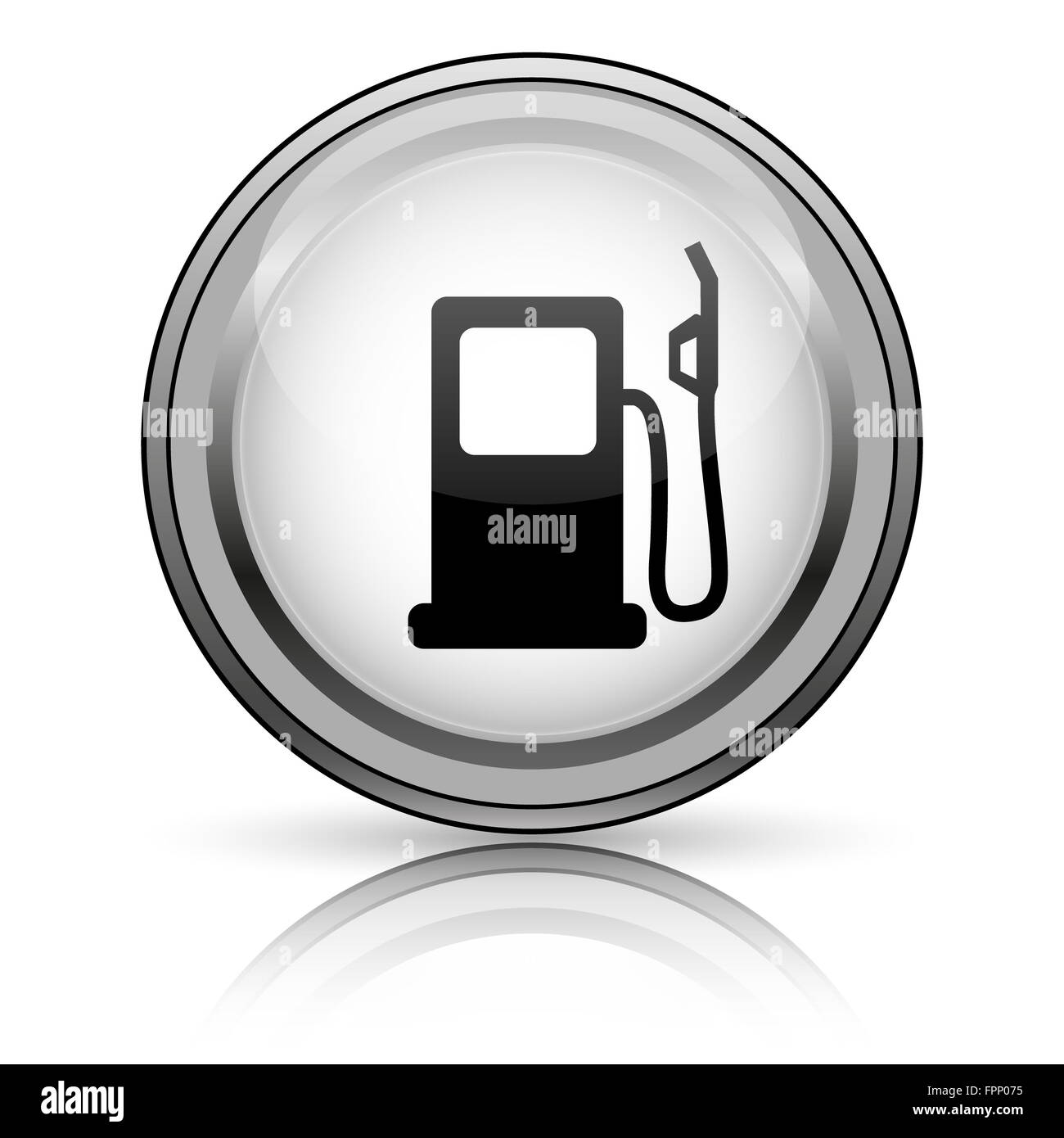 Gas pump icon. Internet button on white background Stock Photo - Alamy