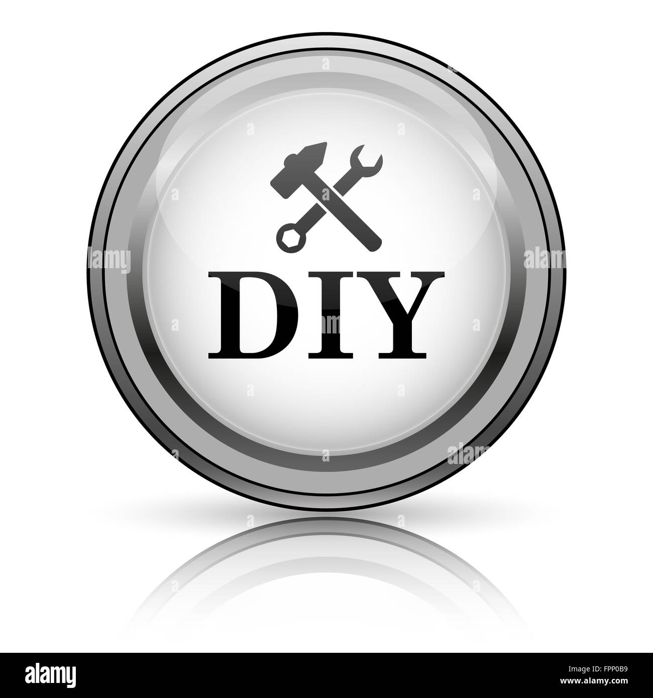 DIY icon. Internet button on white background Stock Photo - Alamy