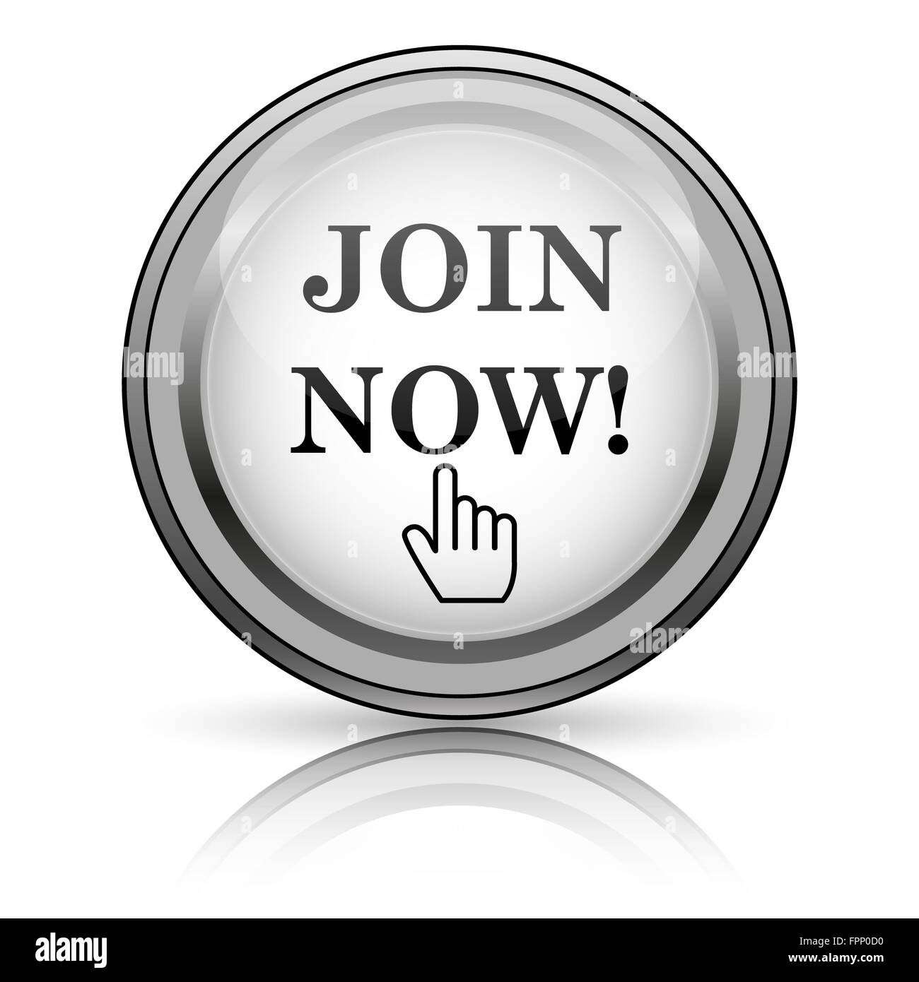 Join now icon. Internet button on white background Stock Photo - Alamy
