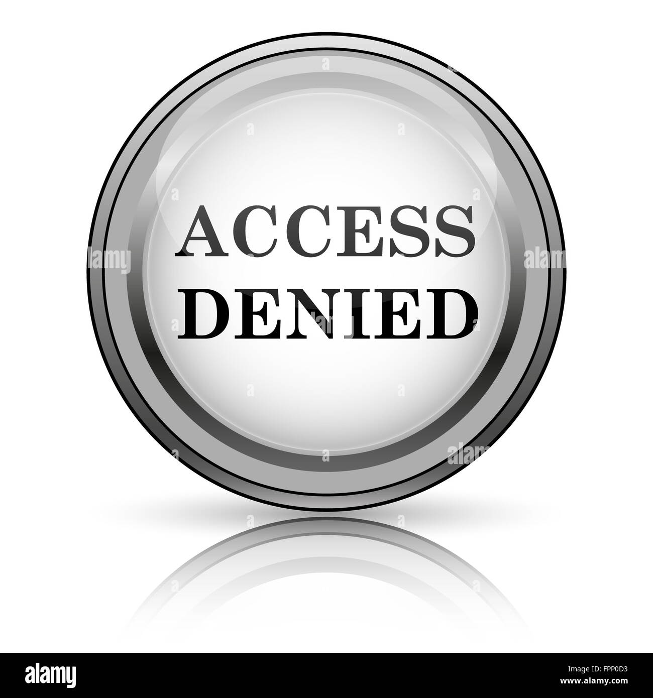 Access denied icon. Internet button on white background Stock Photo - Alamy