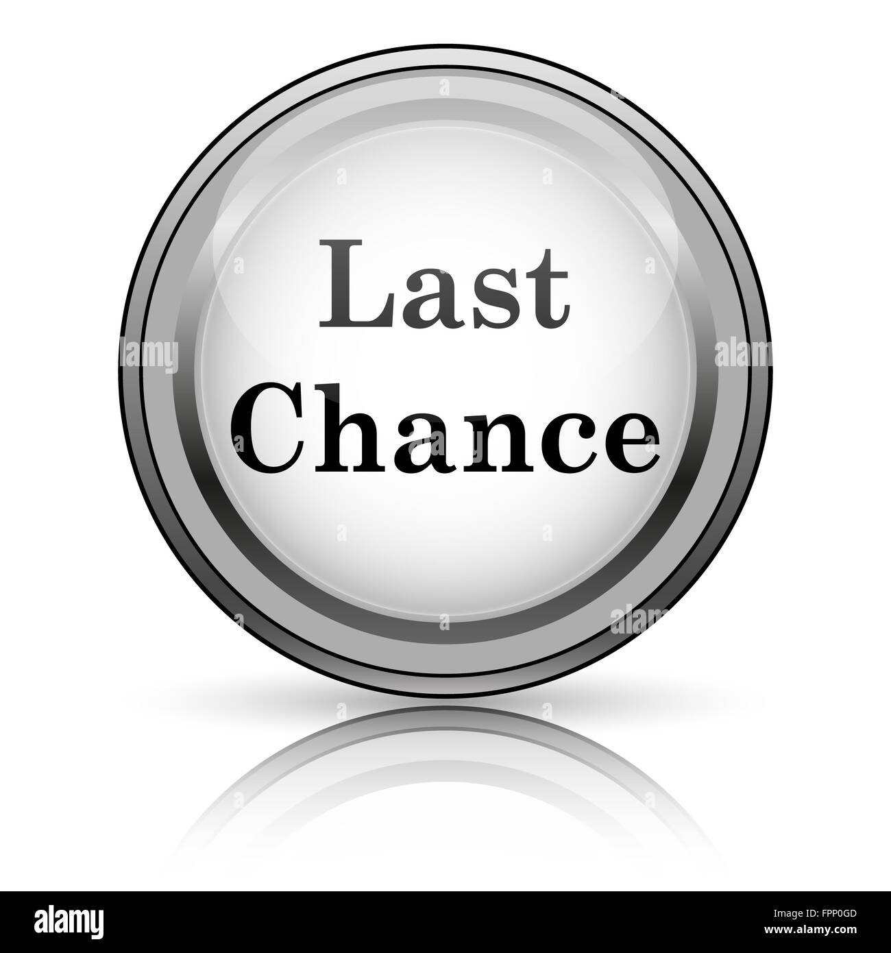 Last chance icon. Internet button on white background Stock Photo - Alamy