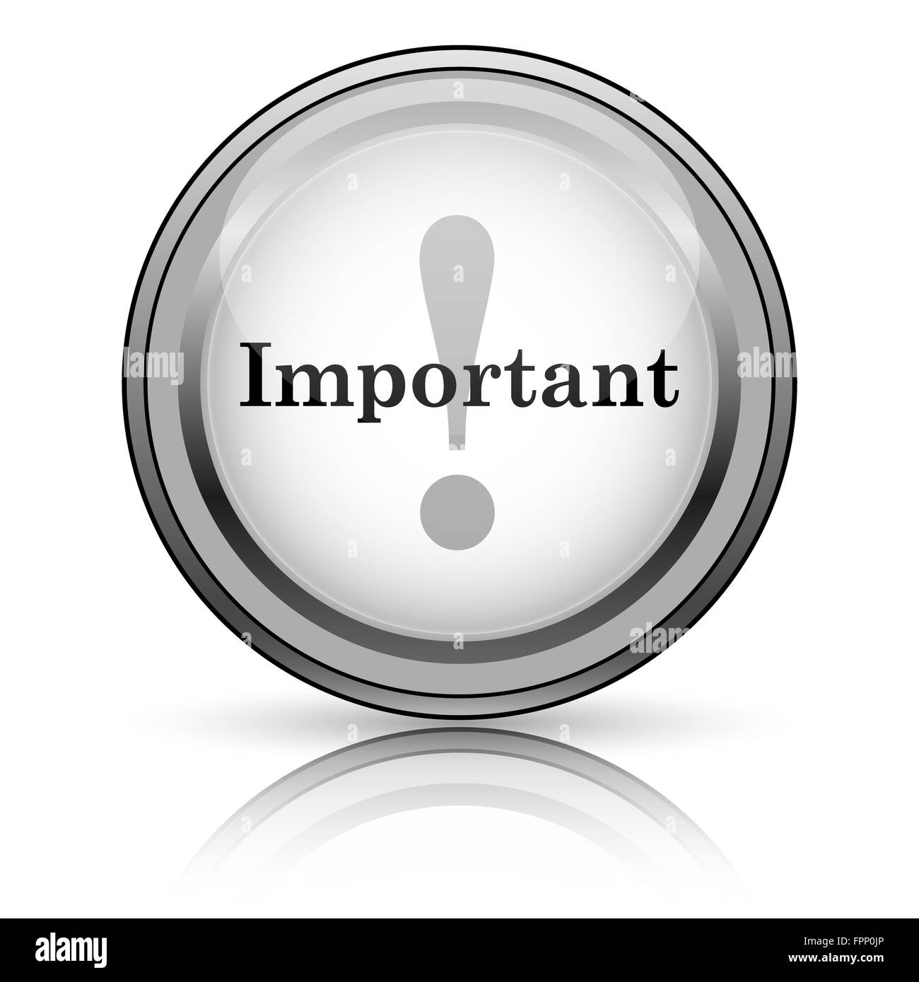 Important icon. Internet button on white background Stock Photo - Alamy