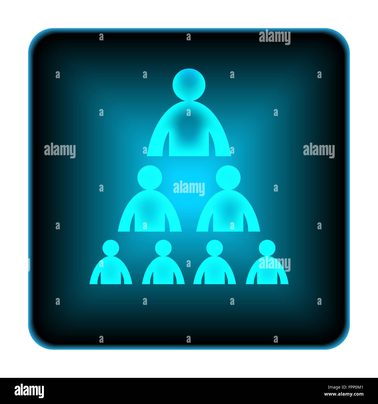 Organizational chart with people icon. Internet button on white ...