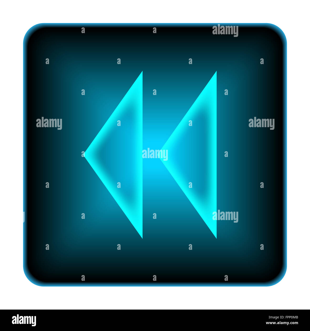 Rewind icon. Internet button on white background Stock Photo - Alamy