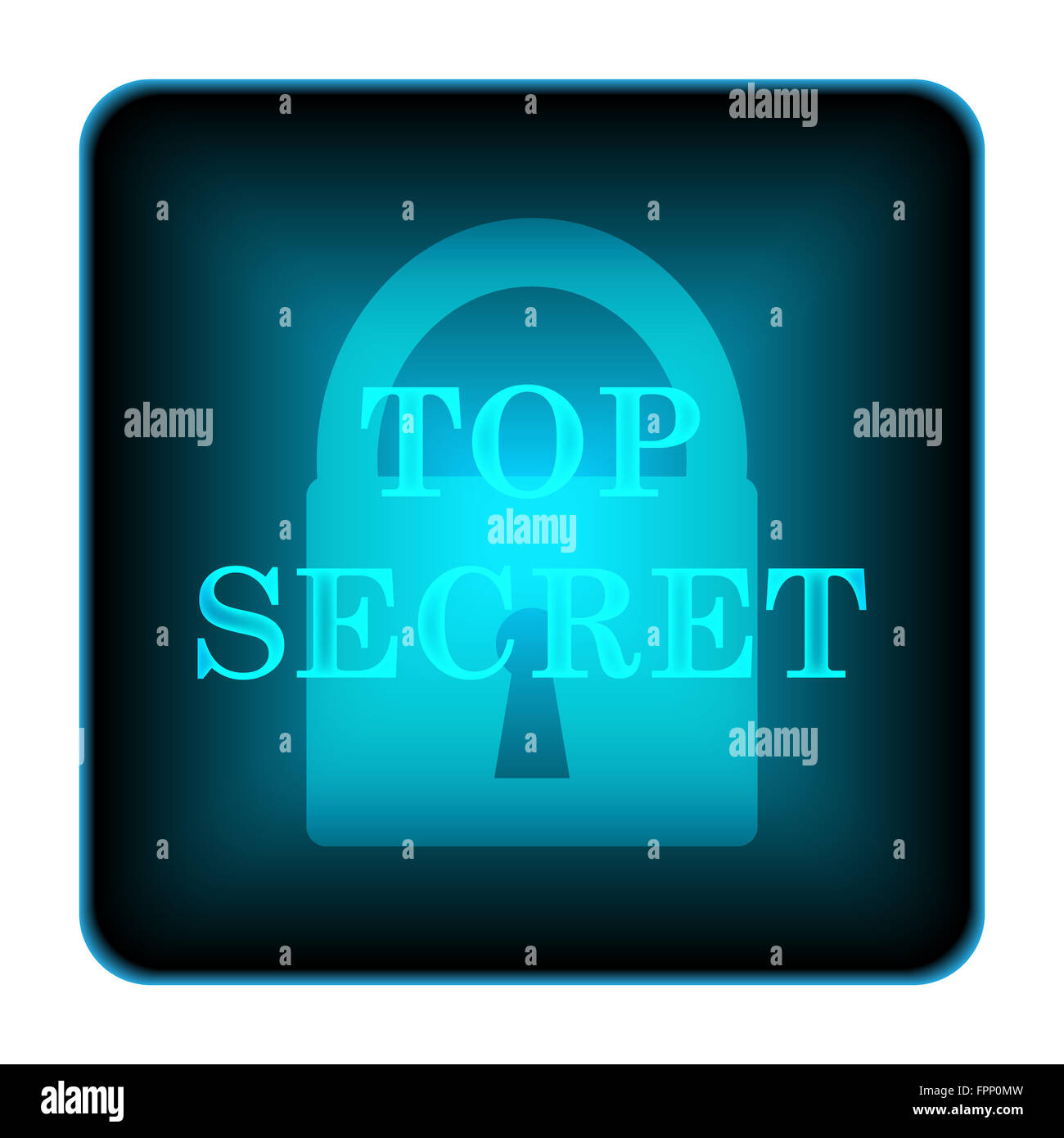 Top secret icon. Internet button on white background Stock Photo - Alamy