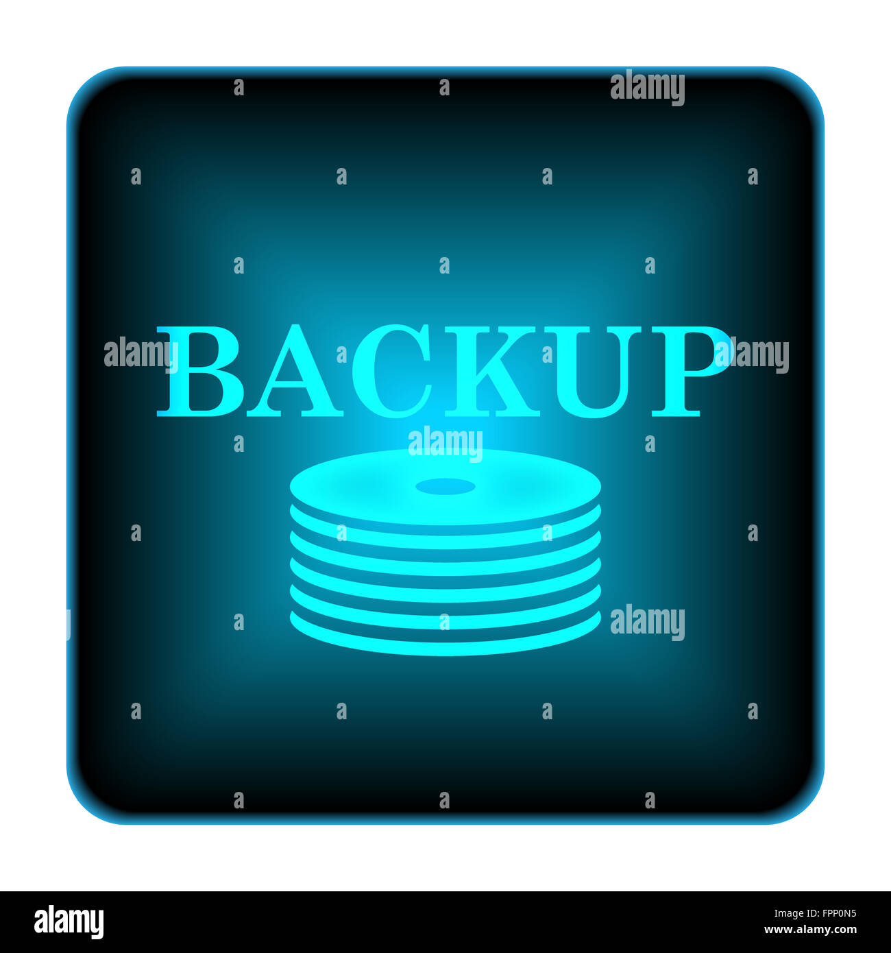 Back-up icon. Internet button on white background Stock Photo - Alamy