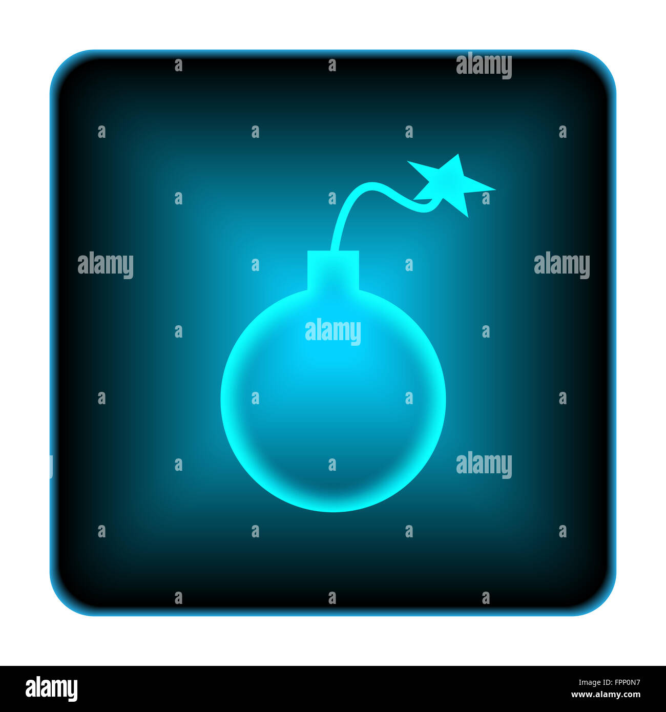 Bomb icon. Internet button on white background Stock Photo - Alamy
