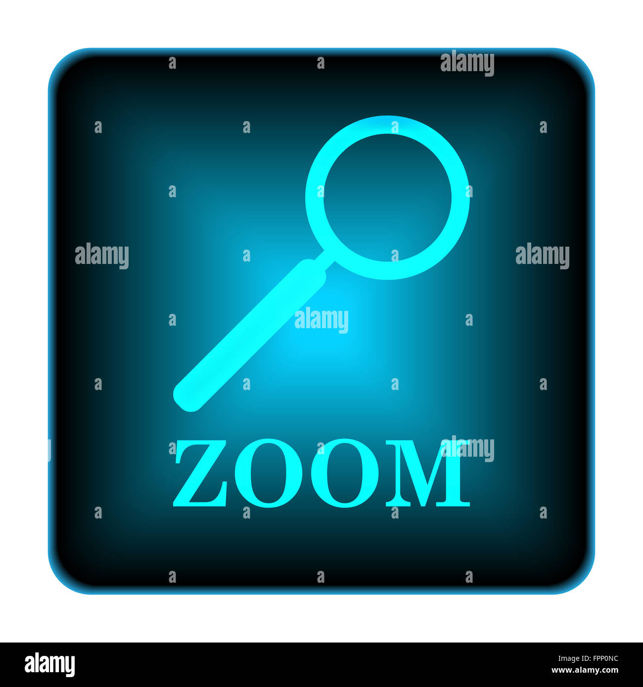Zoom with loupe icon. Internet button on white background Stock Photo ...