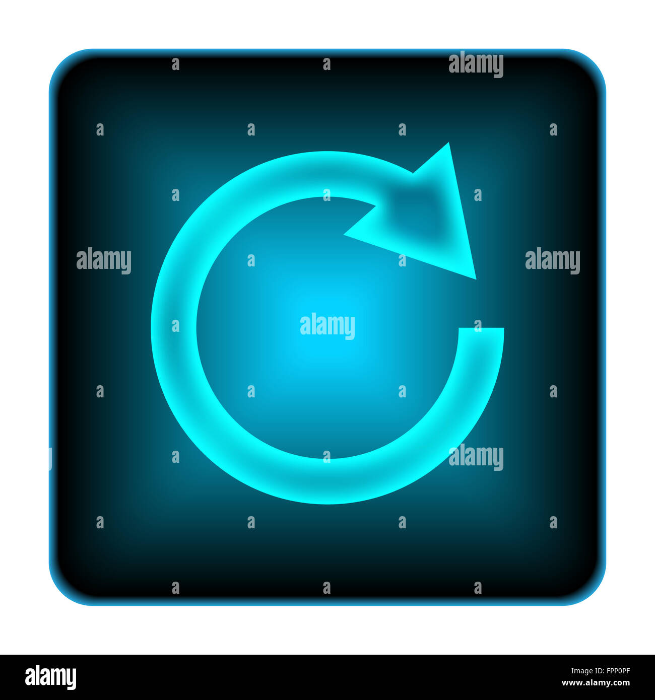 Reload one arrow icon. Internet button on white background Stock Photo ...