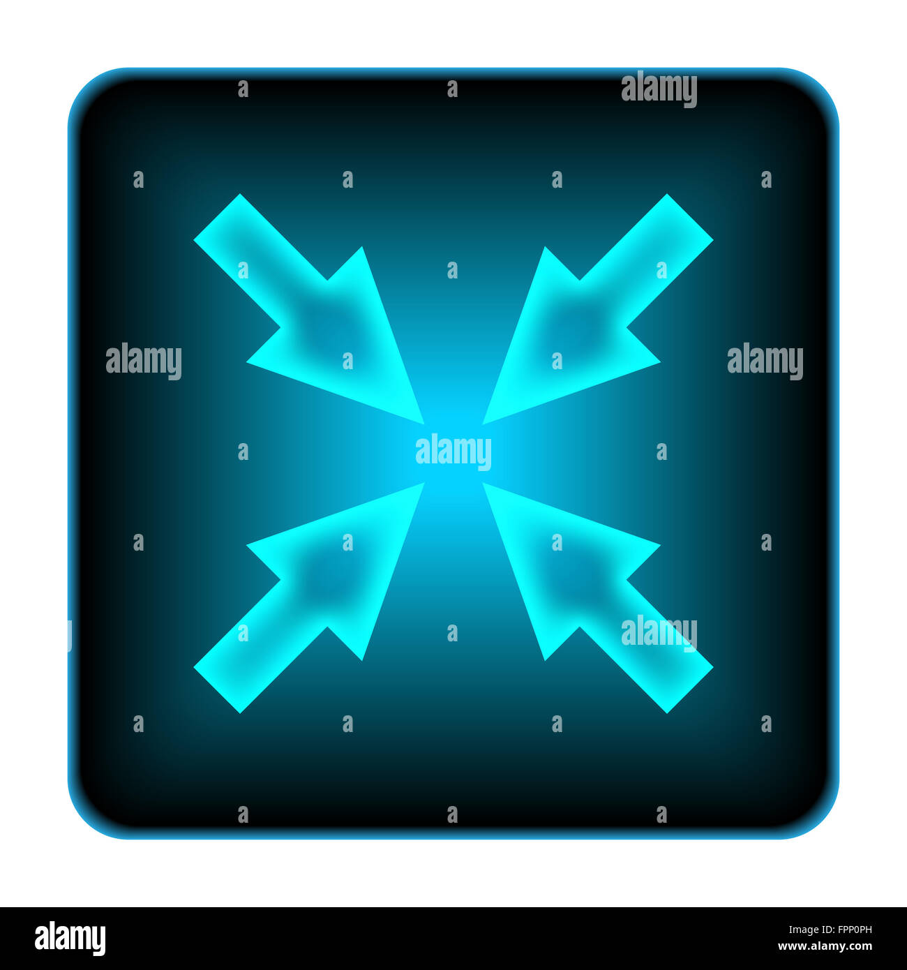 Exit full screen icon. Internet button on white background Stock Photo ...