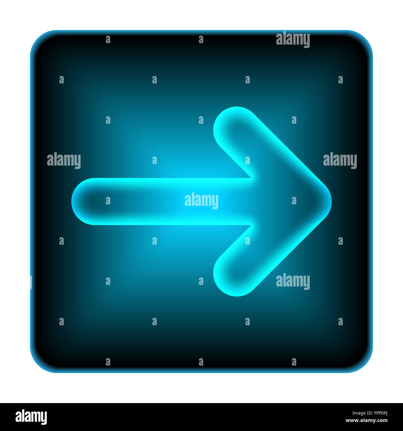 Right arrow icon. Internet button on white background Stock Photo - Alamy