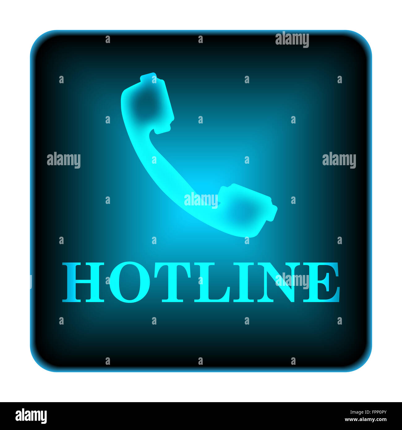 Hotline icon. Internet button on white background Stock Photo - Alamy