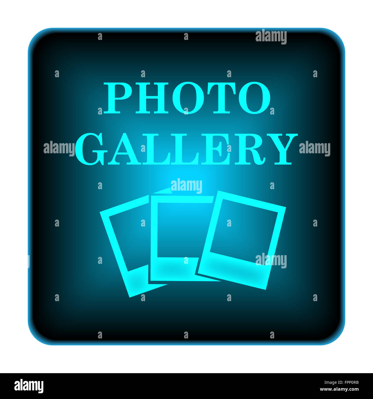 Photo gallery icon. Internet button on white background Stock Photo - Alamy