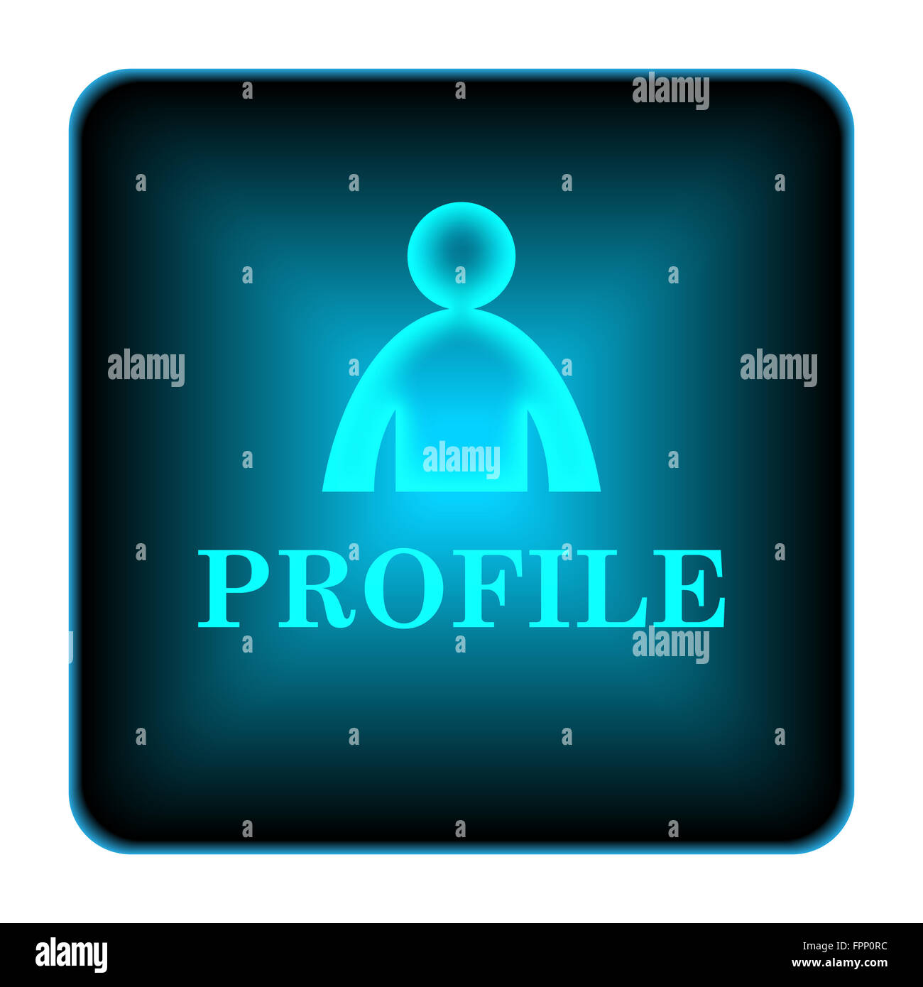 Profile icon. Internet button on white background Stock Photo - Alamy