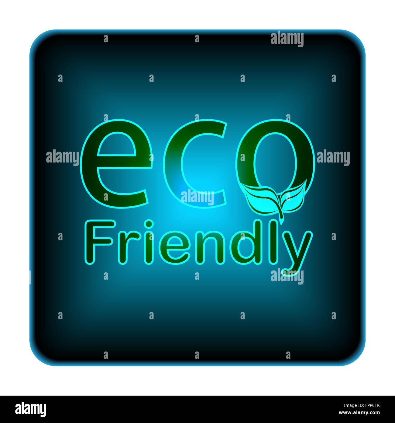 Eco Friendly icon. Internet button on white background Stock Photo - Alamy