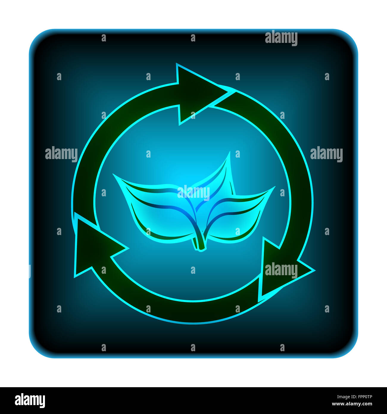 Recycle arrows icon. Internet button on white background Stock Photo ...