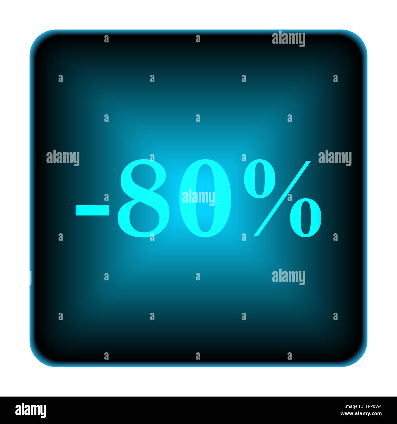 80 percent discount icon. Internet button on white background Stock ...